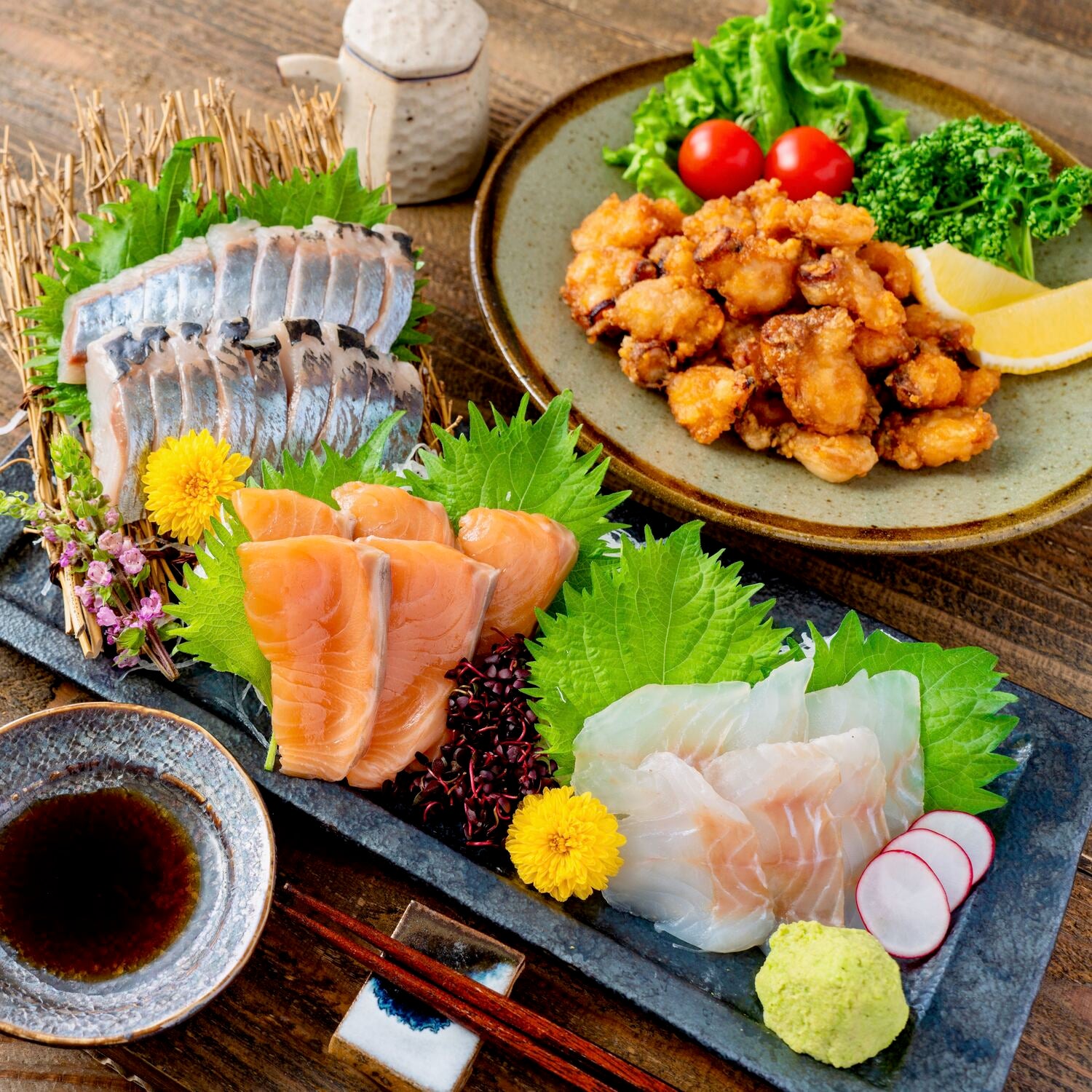 【お試し送料無料】3種の刺身&タコ唐揚げセット『匠の活〆』×『3Dフリーザー』 – NORTH DISH